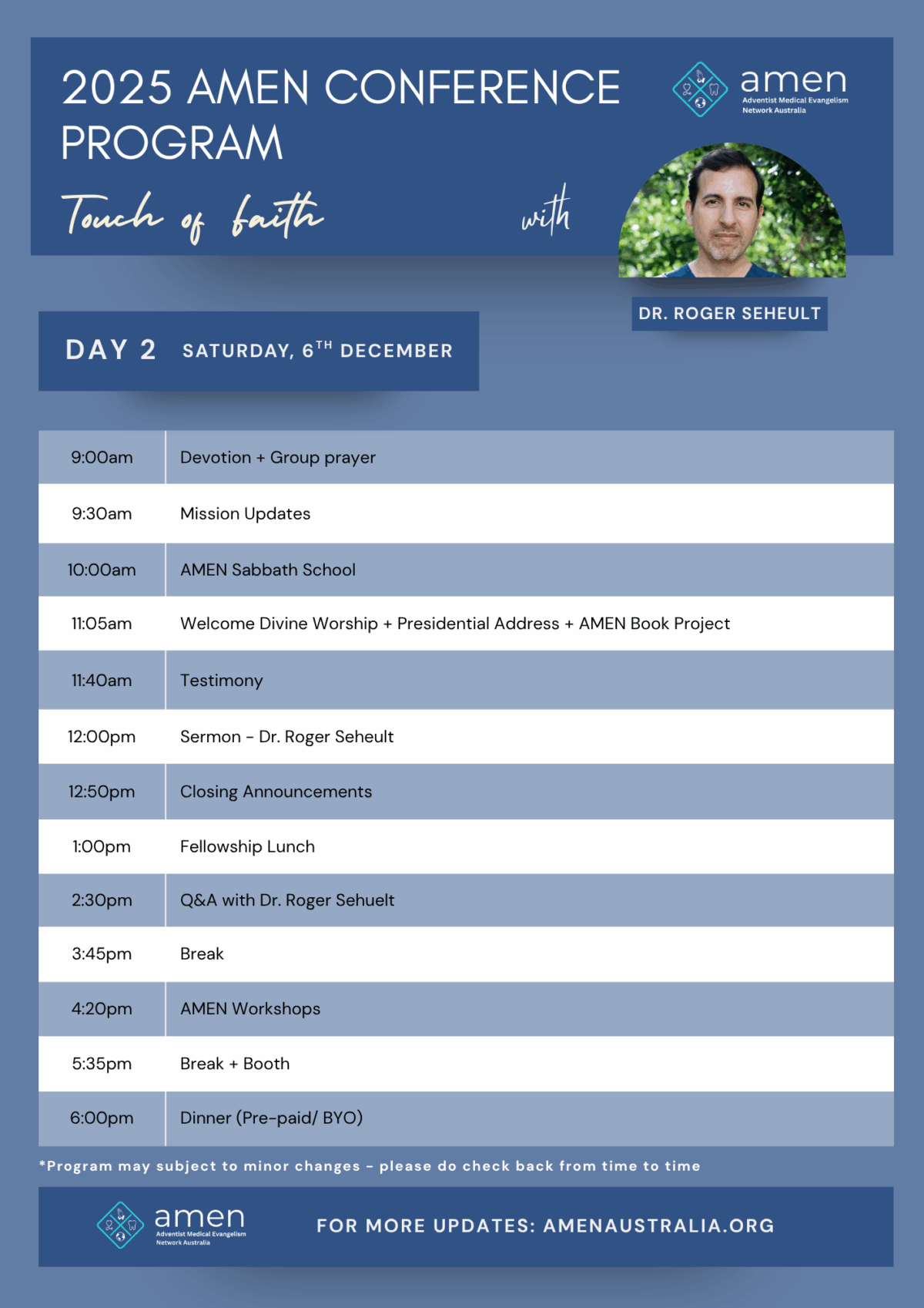 2025 CONFERENCE – AMEN Australia